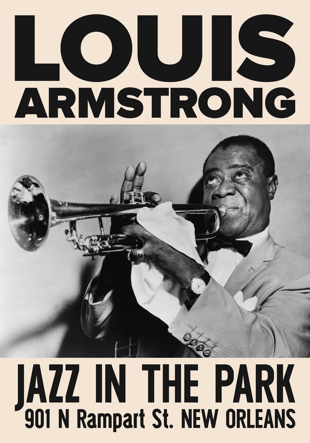 Louis Armstrong Jazz Poster