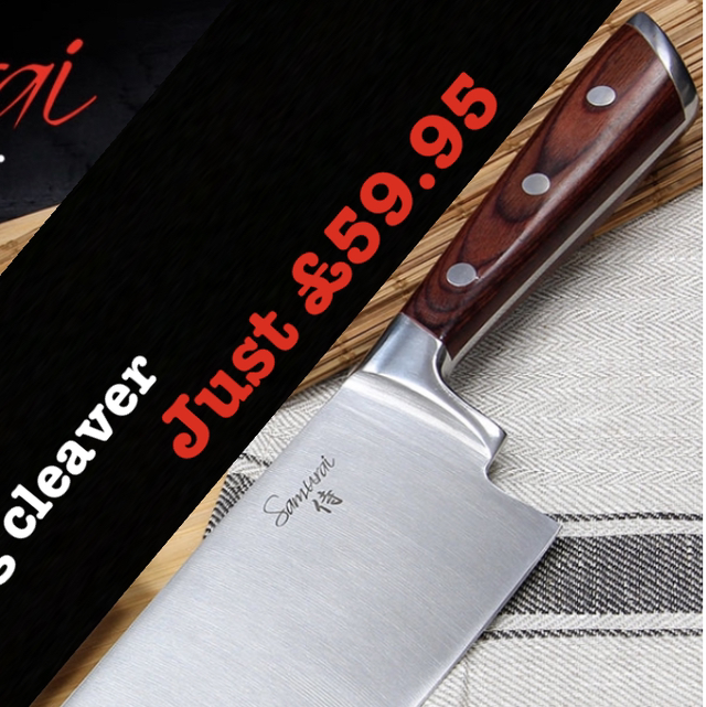 Half moon (W)chef slicing cleaver (free postage) | Samurai collection
