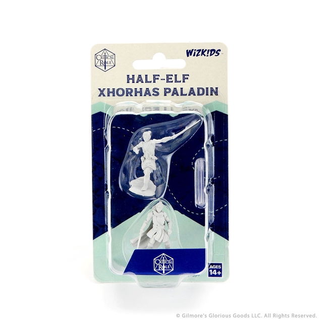 Critical Role: Half Elf Xhorhas Paladin Unpainted Miniature | CryoGenik_