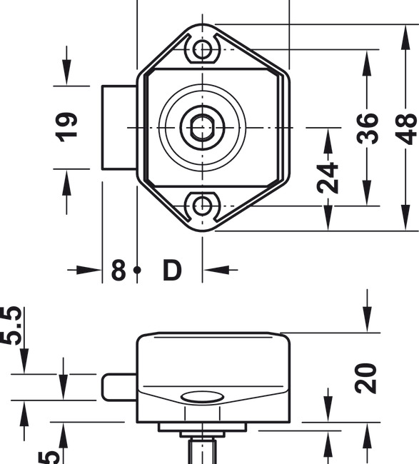 HÄFELE MINI PUSH BUTTON LOCK 15MM | KAMPERKITNI