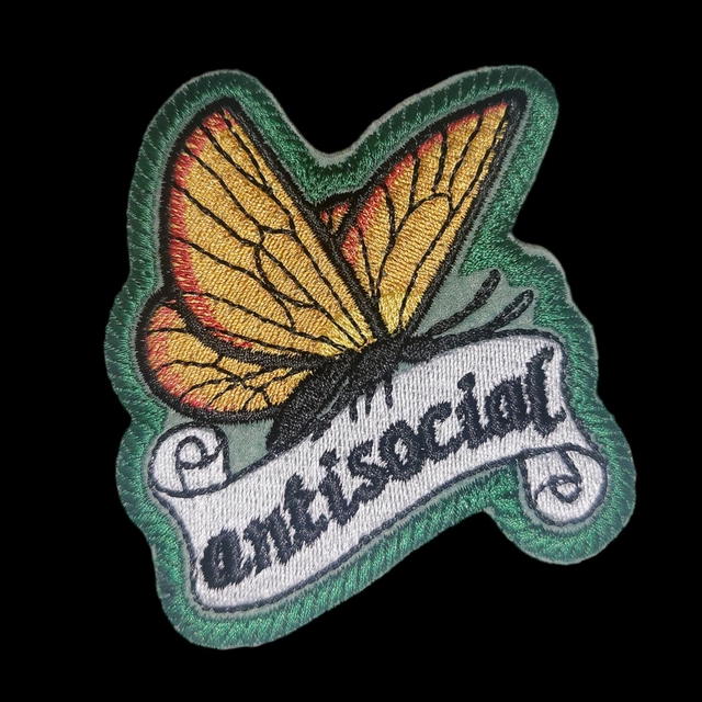Anti Social Butterfly - Iron on patch