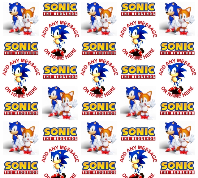 Sonic The Hedgehog Personalised Gift Wrap | K9 Vinyls And Prints