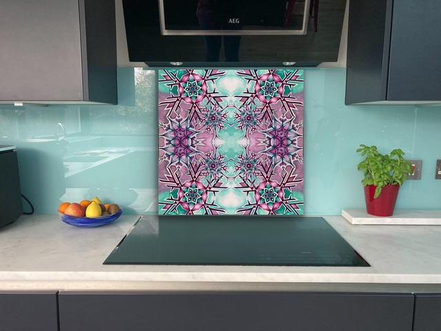 Snowflakes Glass Splashback