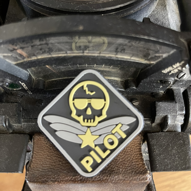 A - Patch carré PILOT - PVC | Amicale Dragon76 Le Havre - Sécurité Civile