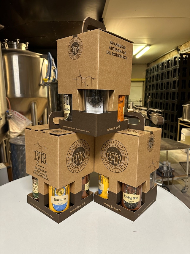 Coffret carton - 3 bouteilles 50 cl + 1 verre | Brasserie Artisanale de Rodemack