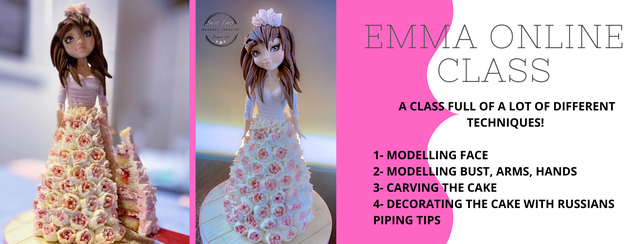 Emma doll cake - online class