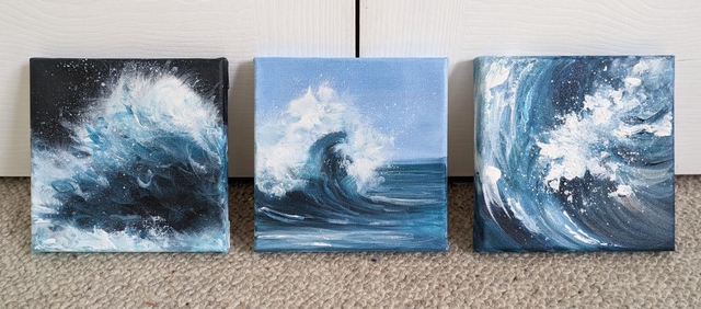 Mini sea triptych