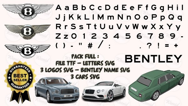 bentley svg calligraphy, Alphabet, Font, Letters, Customize Gift ...