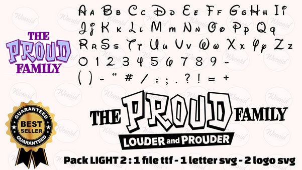 the proud family svg calligraphy, Alphabet, Font, Letters, Customize ...