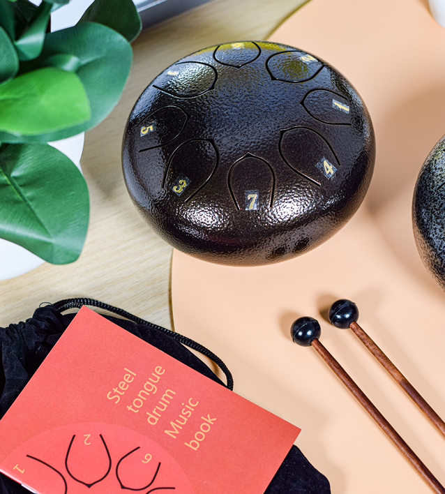 Steel Tongue Drums 6 inch 8-note - Bronze | Music & Bean Co