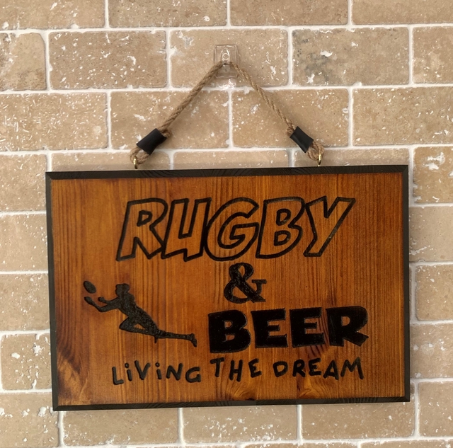 Rugby & Beer Sign