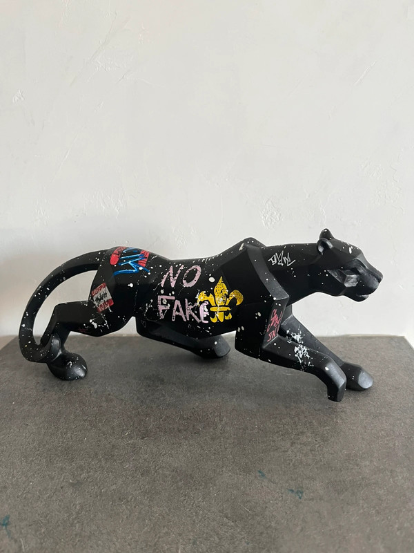 Statuette panthère street art
