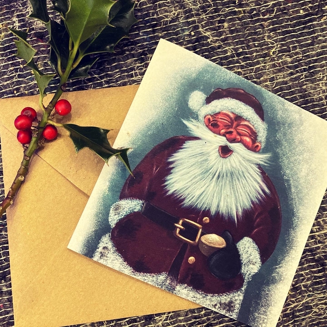 12 SANTA Christmas Cards