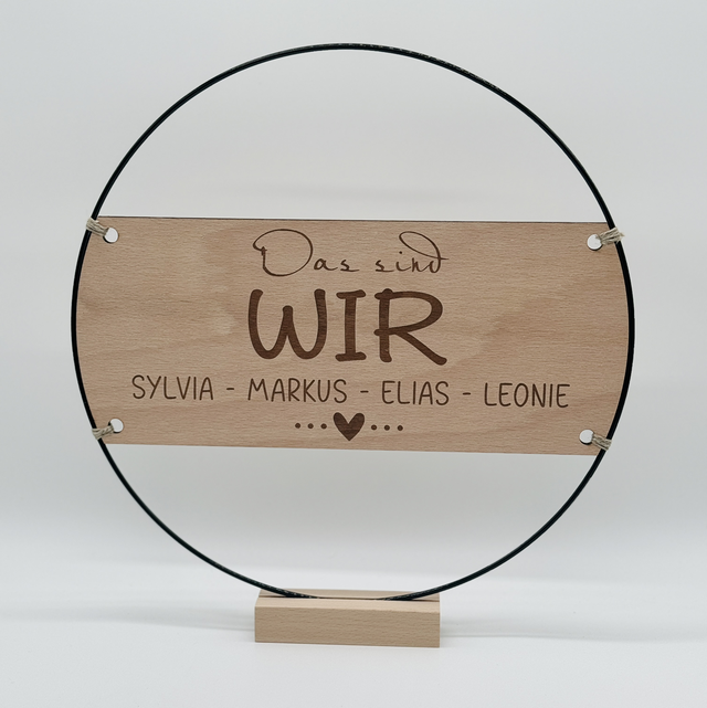 Das sind WIR - Ring inkl. Ständer personalisiert | Hornets Laserart WEBSHOP