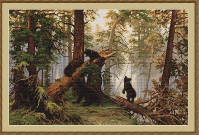Morning in a Pine Forest Cross Stitch Kit by Luca-S | 53.5x35.5cm ...