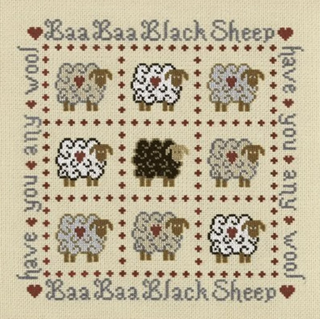 Baa Baa Black Sheep Sampler Cross Stitch Kit - Charming Farmhouse Design