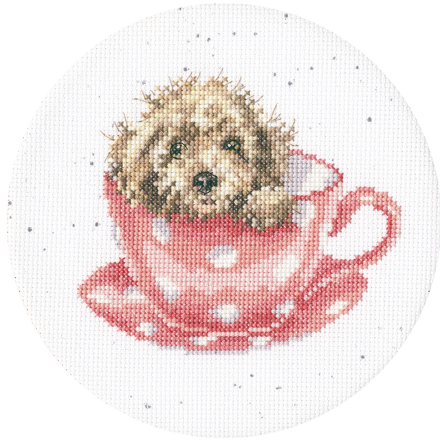 Teacup Pup Cross Stitch Kit - Bothy Threads: Adorable Dog Design for ...