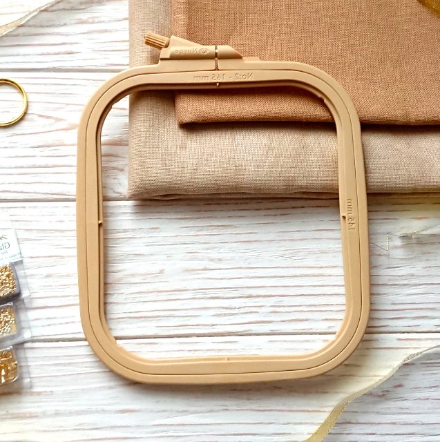 Nurge Embroidery Hoop - Beige | Cross stitch hoops UK | NURGE Hoops UK.