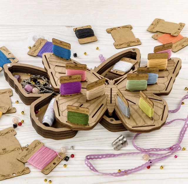 Bobbin Storage Box with 33 Bobbins - Organize Your Thread Supplies