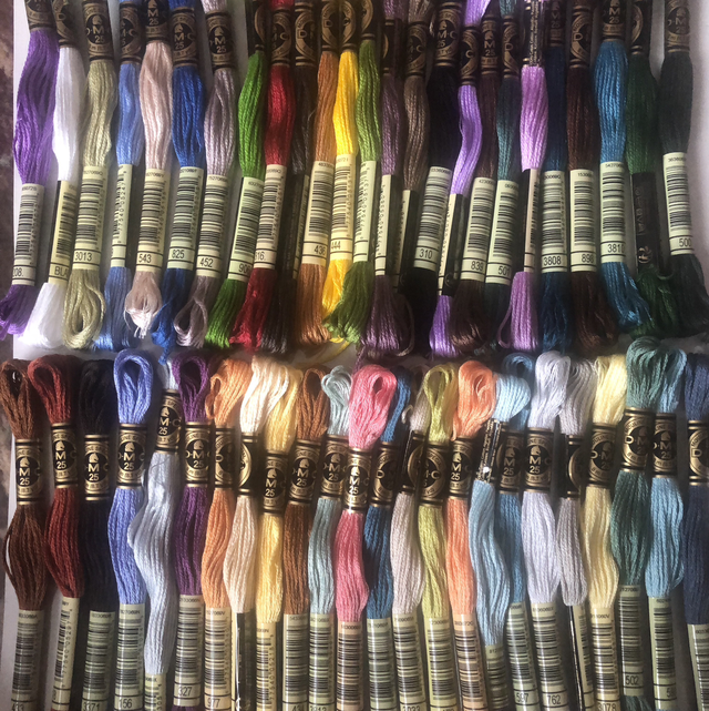 DMC Thread Bundle - 50 Skeins of Assorted Colors | 8m Skeins for Cross ...