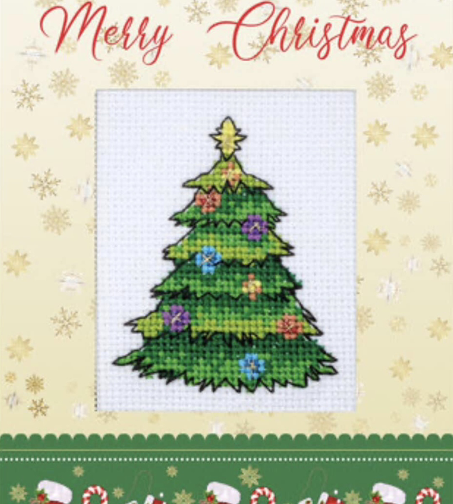 Christmas Tree Counted Cross Stitch Postcard Kit - Luca-S - Festive ...