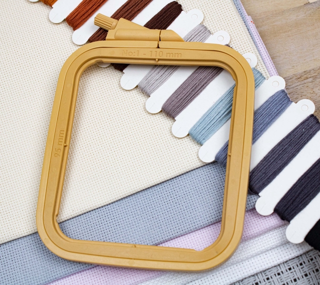 Nurge Embroidery Hoop - Beige | Cross stitch hoops UK | NURGE Hoops UK.