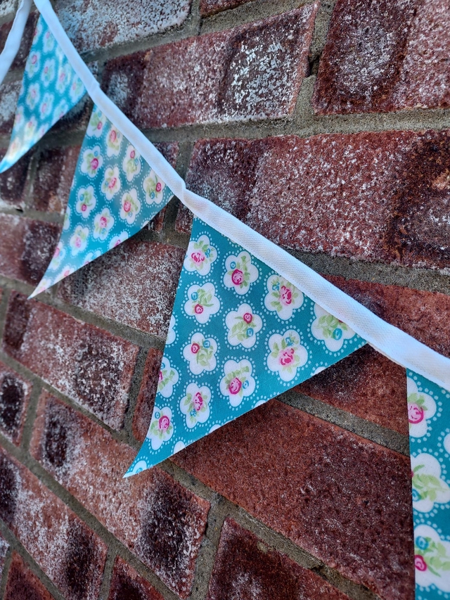 Outdoor Waterproof Pink Rose Bunting, Garland, Wall Hanging