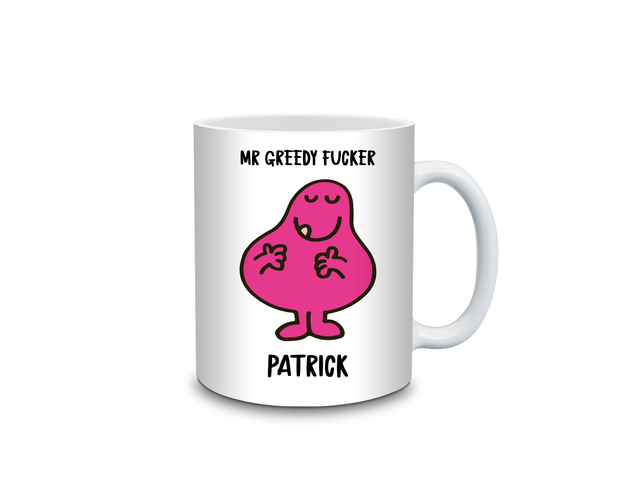 Personalised Funny Greedy Mug