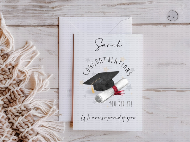 Personalised Graduation card