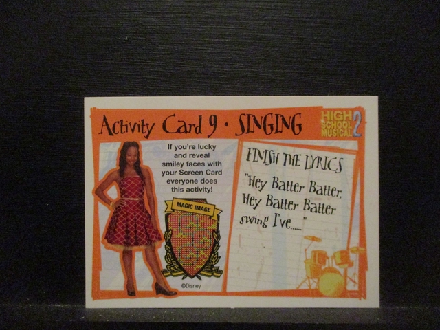 High School Musical 2 Dance Activity Original Trading Card #9
