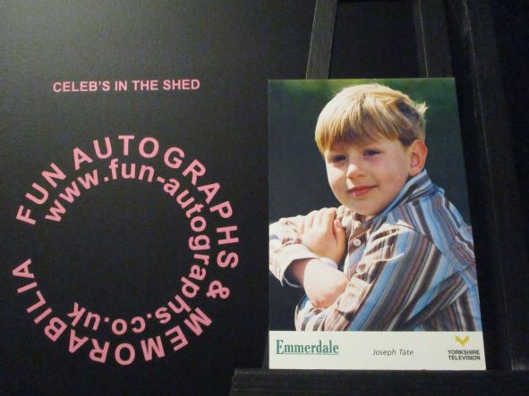 Oliver Young (Joseph Tate) Original Emmerdale Yorkshire Tv Logo Cast Card