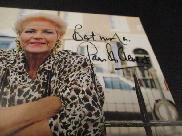 Pam St.Clement (Pat Evans) Authentic Autographed EastEnders 6x4 Cast Card