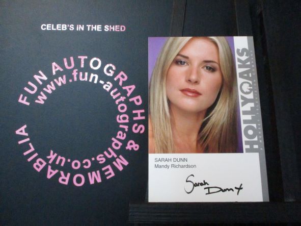 Sarah Dunn (Mandy Richardson) Original Pre-Print Hollyoaks 6x4 Cast Card