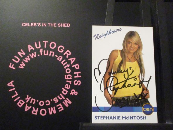 Stephanie McIntosh (Sky Mangel) Authentic Autographed Neighbours 6x4 ...