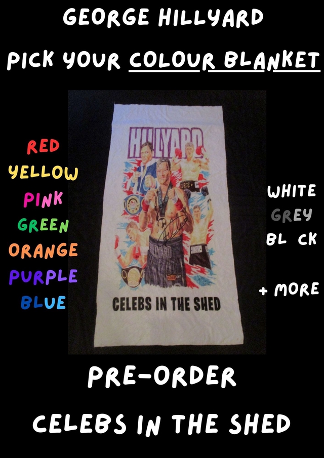 George Hillyard Boxer & Bare Knuckle Boxer Picture Blanket (Black Logo ...