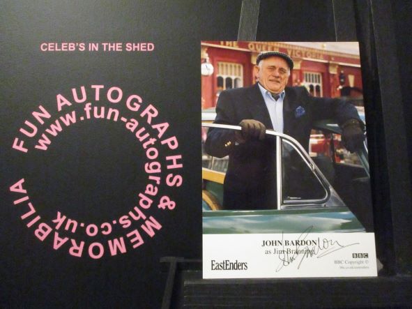 John Bardon (Jim Branning) Original Pre-Print EastEnders Cast Card