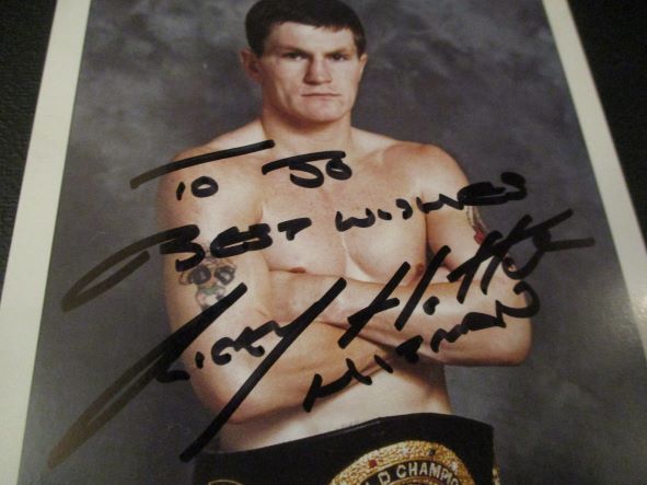 Ricky 'Hitman' Hatton Authentic Autographed 6x4 Card (Personalised To Jo)