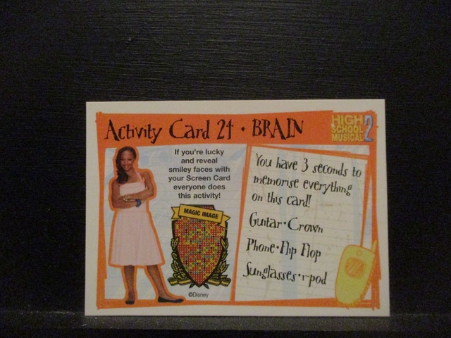 High School Musical 2 Brain Activity Original Trading Card #24
