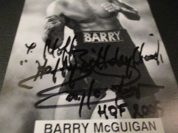 Barry McGuigan Authentic Autographed 5x3 Photograph (Personalised To Moff)