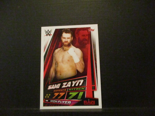 Sami Zayn - Raw Slam Attax Universe Original Trading Card #48
