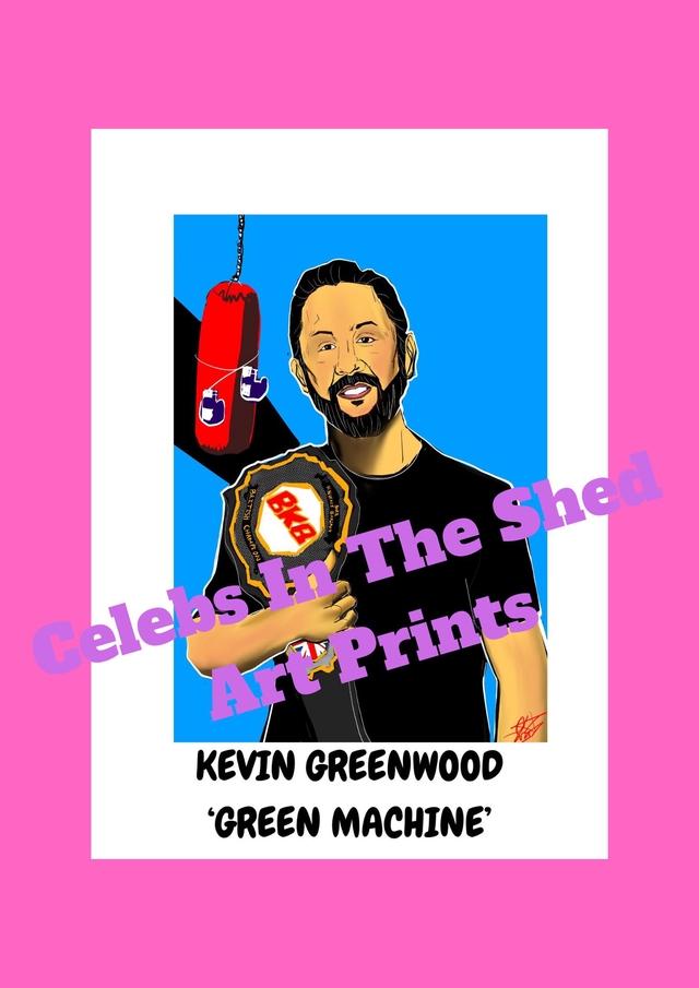 Kevin 'The Green Machine' Greenwood Limited Edition A4 Comic Style ...