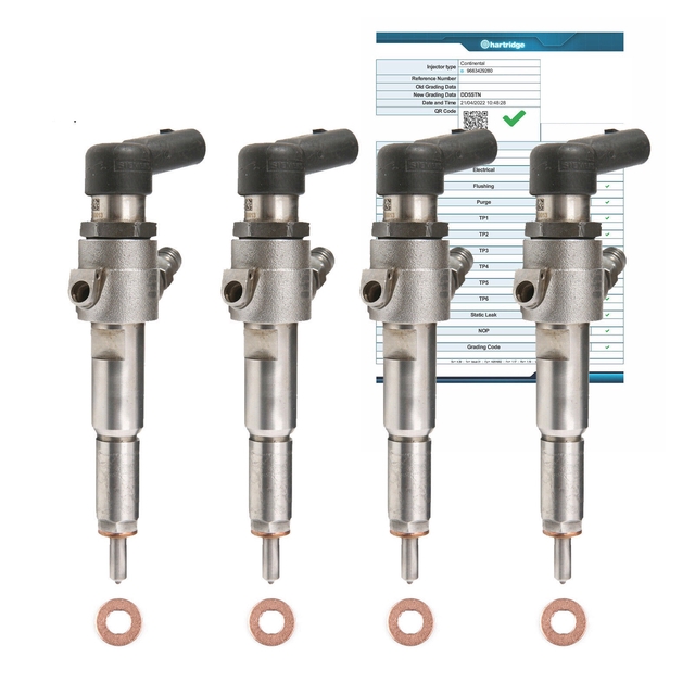 4x INJECTEUR 9663429280 5ws40149-z a2c59511612 SIEMENS CITROEN PEUGEOT 1.4 IDH bas