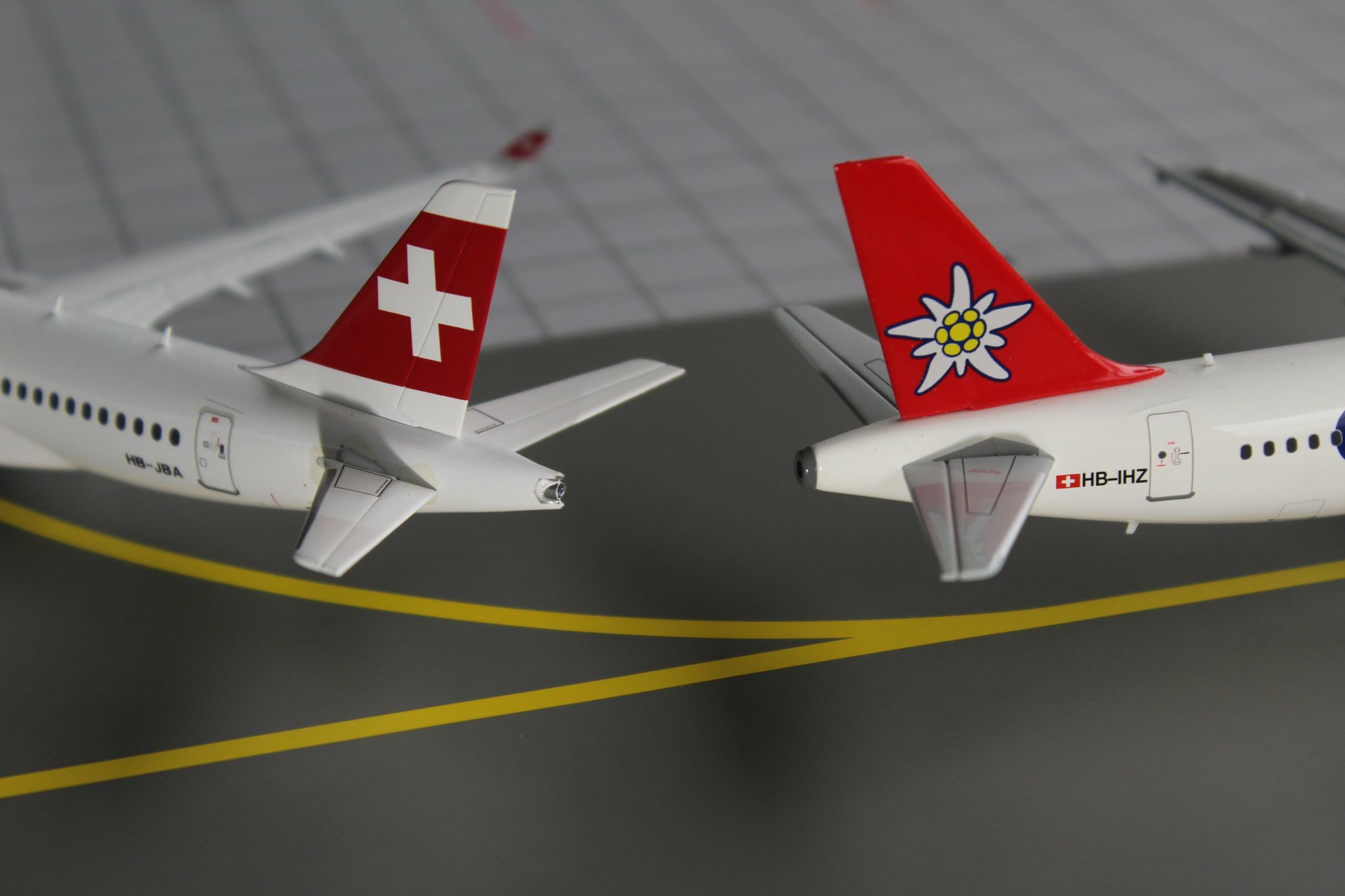 Swissair, Swiss, Edelweiss, Crossair, Flugzeugmodelle